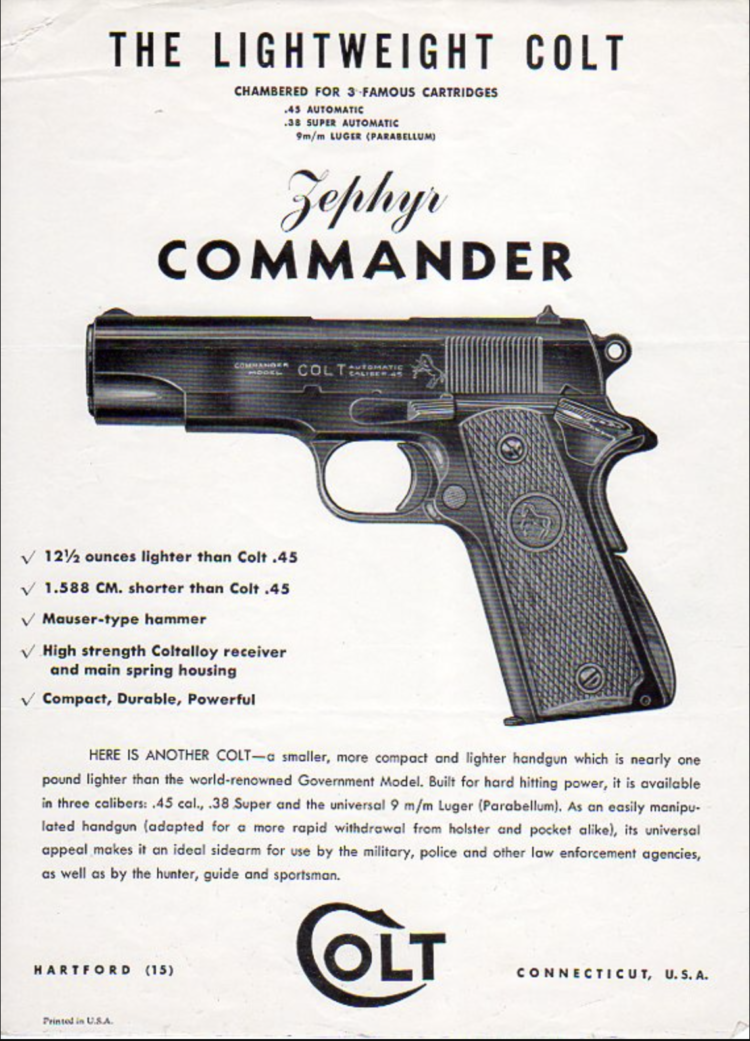 1911 Sizes: Government, Commander, Officer and Defender